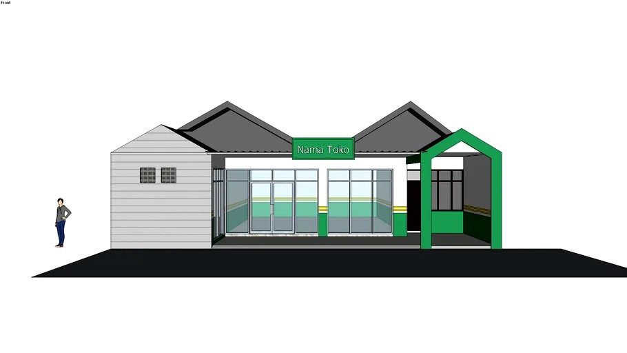 Toko kelontong modern 3d model