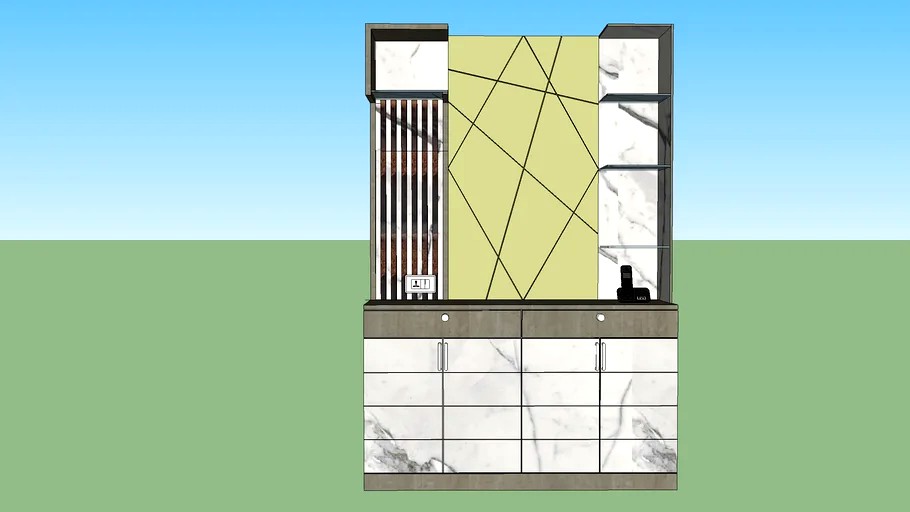 Crockery unit 3d model