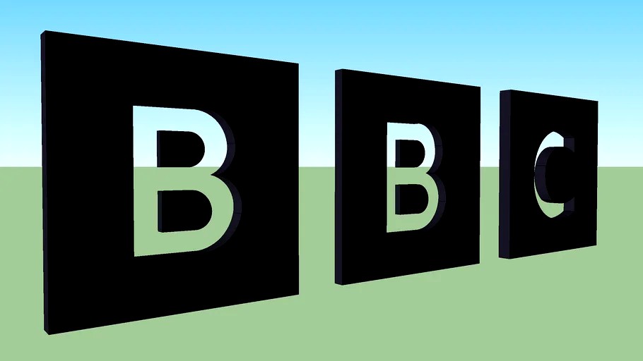 BBC logo 2021 3d model