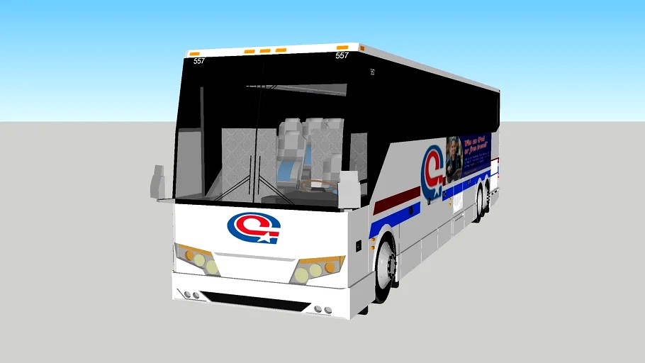 Prevost Passenger coach usa keeshin charter service 3d model