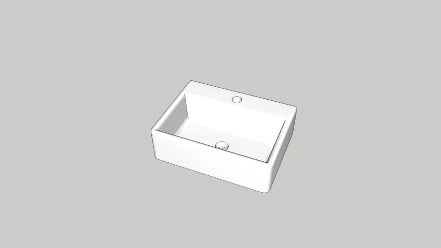 top counter wash basin 3d model