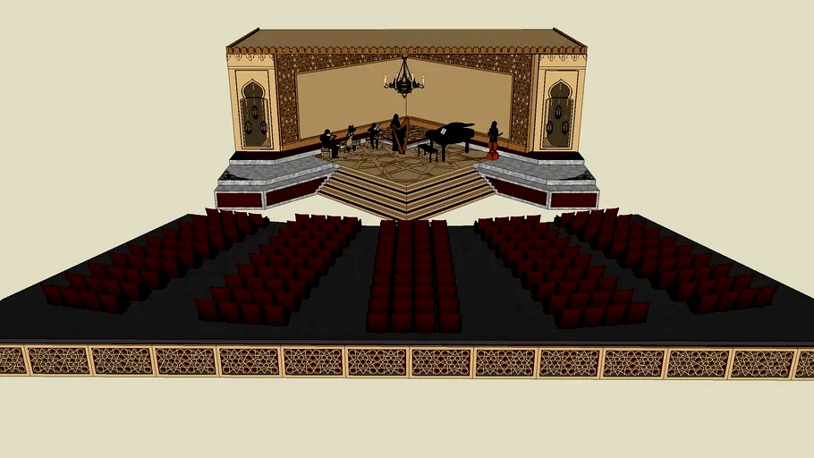 Islamic style theater 3d model