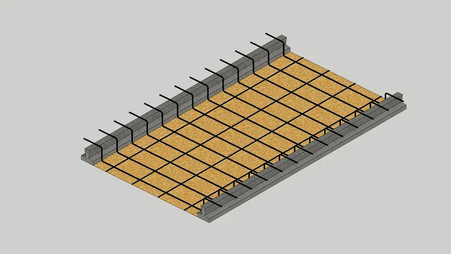 Losa armada 3d model