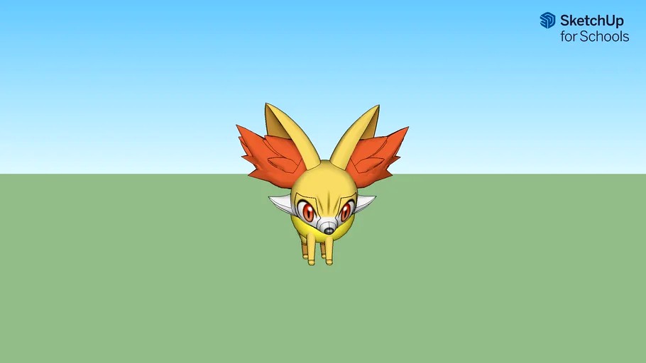 Fennekin the Inflated Fox 3d model