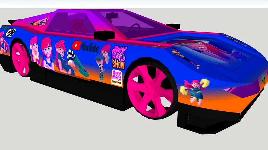 Cartoon Network Any Malu Car 3d model