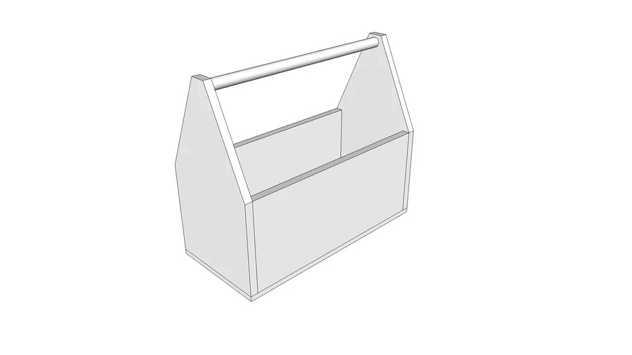simple, tool, tote, DIY, box, carrier 3d model