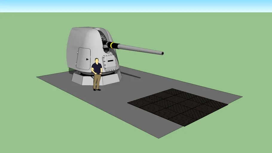 US Navy MK. 54 5-inch Gun (Final) 3d model