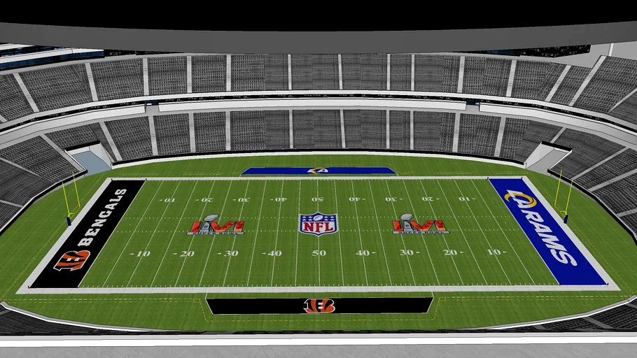 SoFi Stadium Super Bowl LVI 3d model