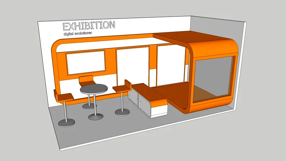 Booth Design 6x3 3d model