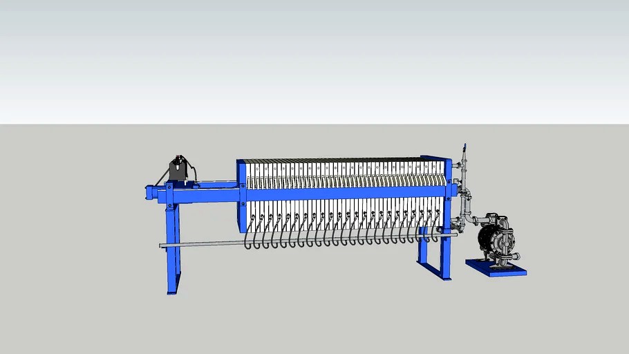 1000mm Mash Filter Press 3d model