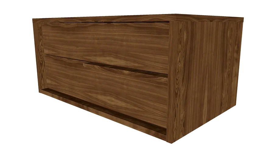 Jane Nightstand Left Facing Walnut by Modloft 3d model