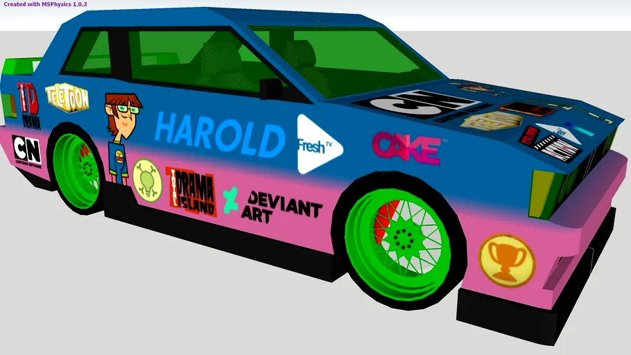 Total Drama Harold Car 3d model