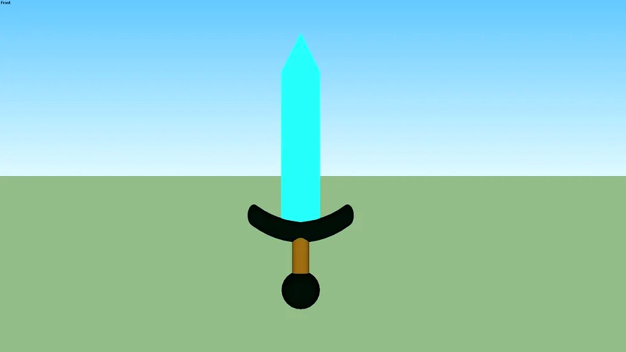 Minecraft Diamond Sword 3d model