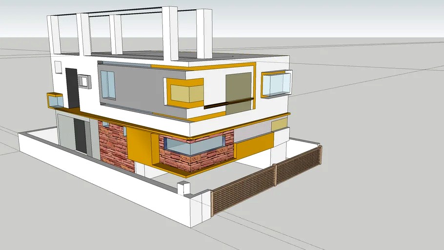 Fachada Edificio1_Geraldine Porras 3d model