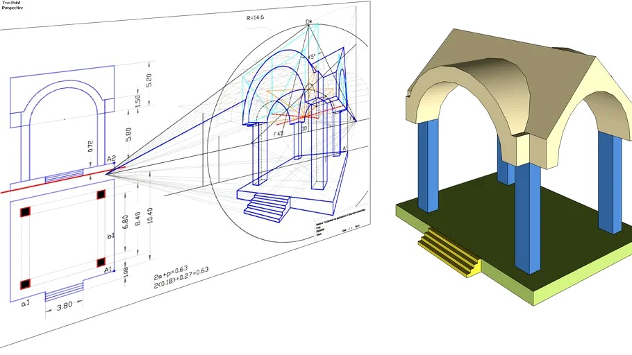 Cross vault 3d model
