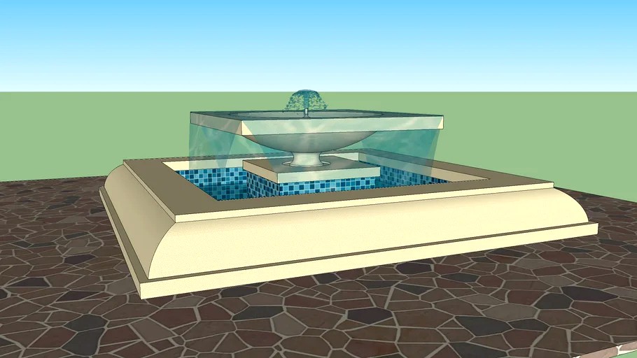 55' Frank Lloyd Wright Fredrick Robie Residence Vase Fountain 3d model