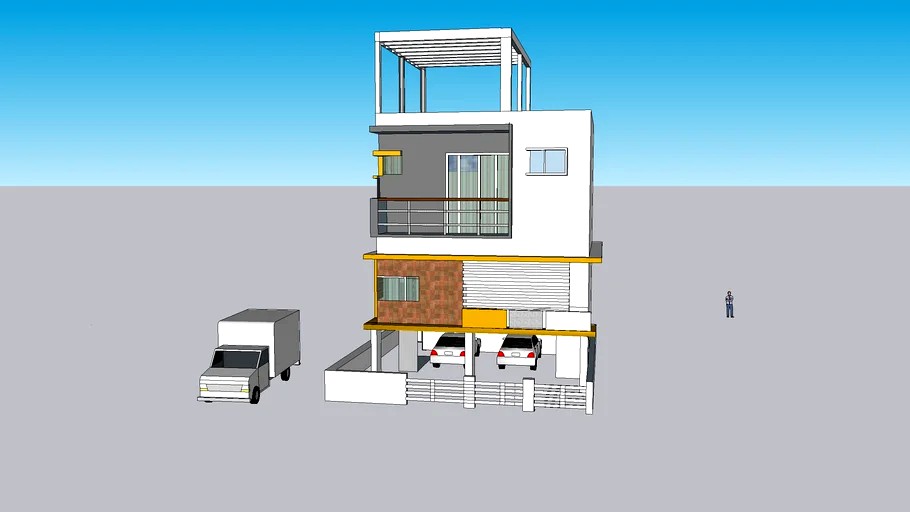 fachada edificio 1 3d model