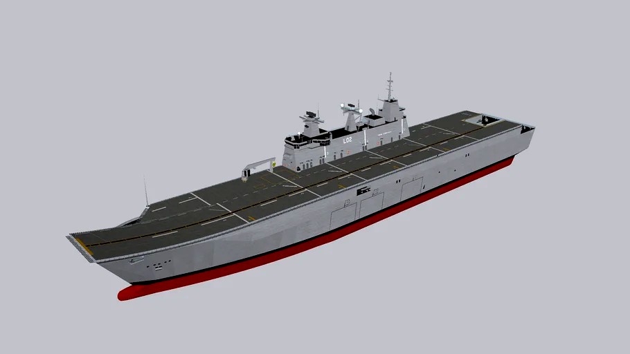 HMAS Canberra Australian Navy Aircraft Carrier 3d model