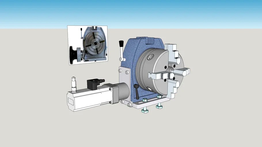 Modified Rotary Table with Festo Stepper Motor 3d model