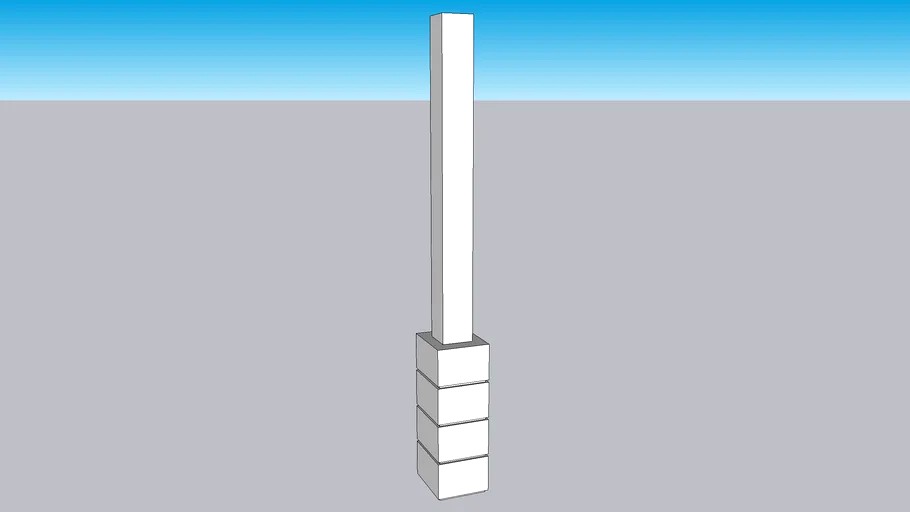 Tiang Teras 3d model