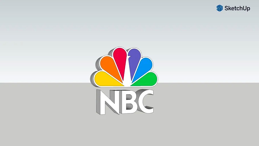 NBC logo 3d model