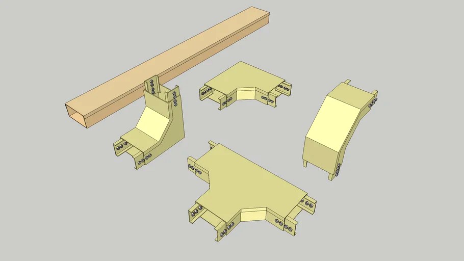 Cable tray (50x100) 3d model