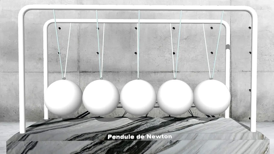 NEWTON'S CRADLE ANIMATIONS 3d model