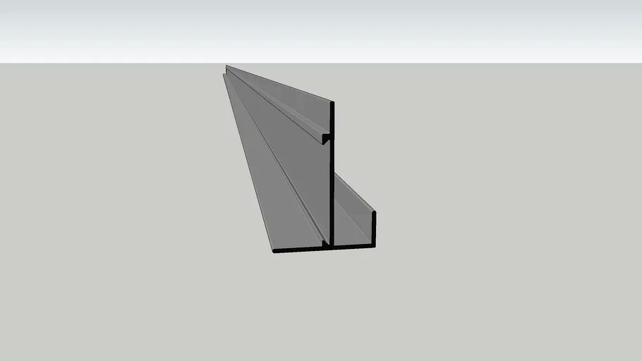 QIC UA01 Upstand Ceiling Trim 34x48mm 3d model