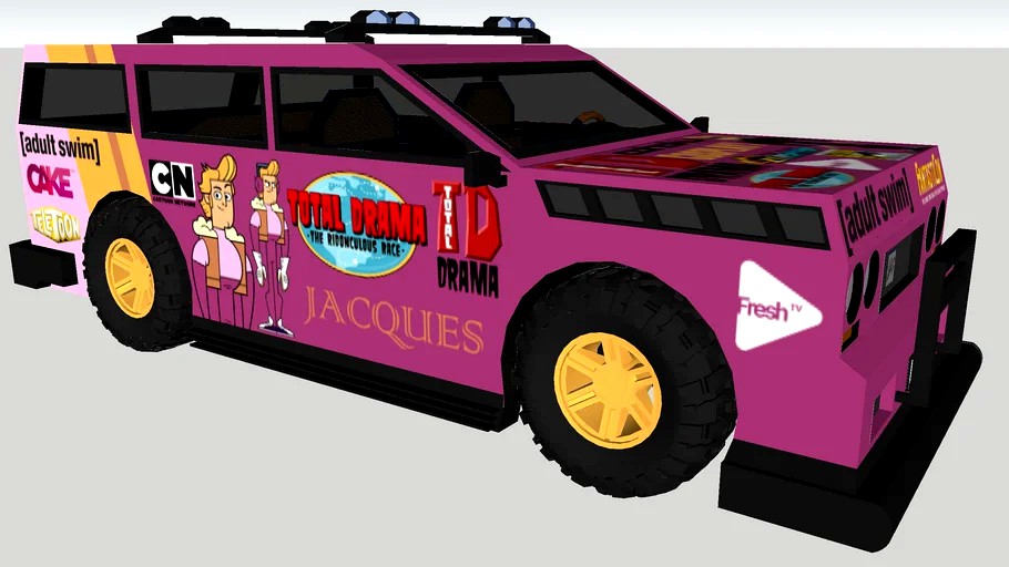 Total Drama Jacques Car 3d model