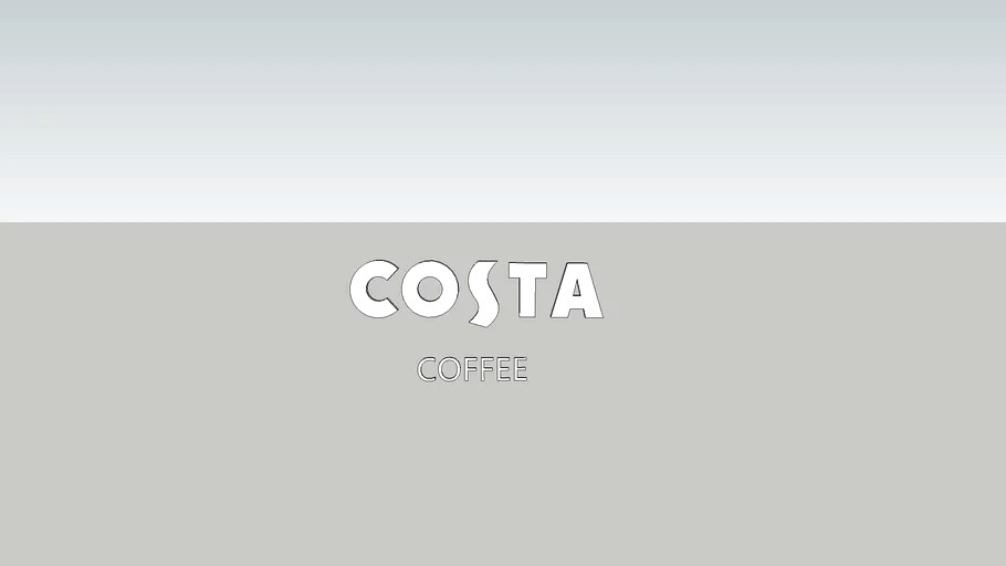 Costa Coffee logo 3d model