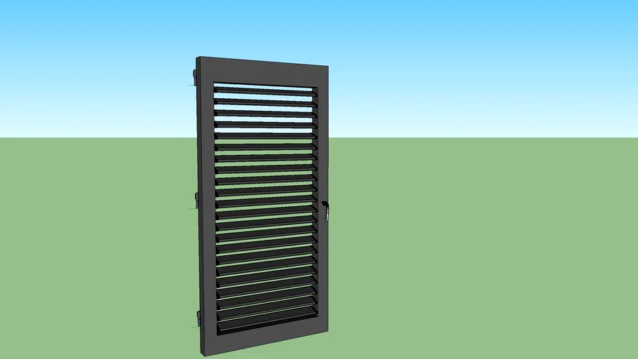 Dynamic aluminum shutter with detail 3d model