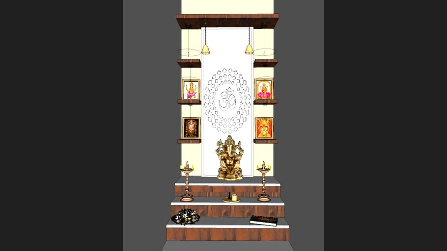 Pooja room 3d model