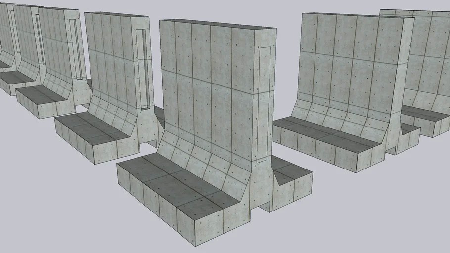 Interlocking Retaining Walls 3d model