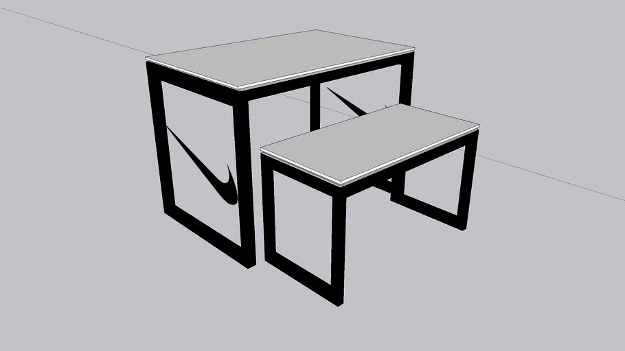 Nike nesting tables by builtbrite 3d model