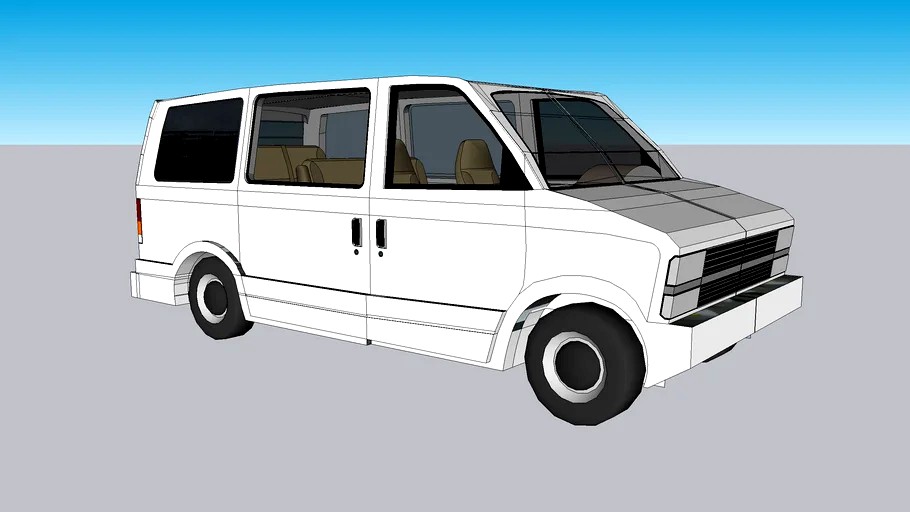2001 Chevrolet Astro passenger van 3d model