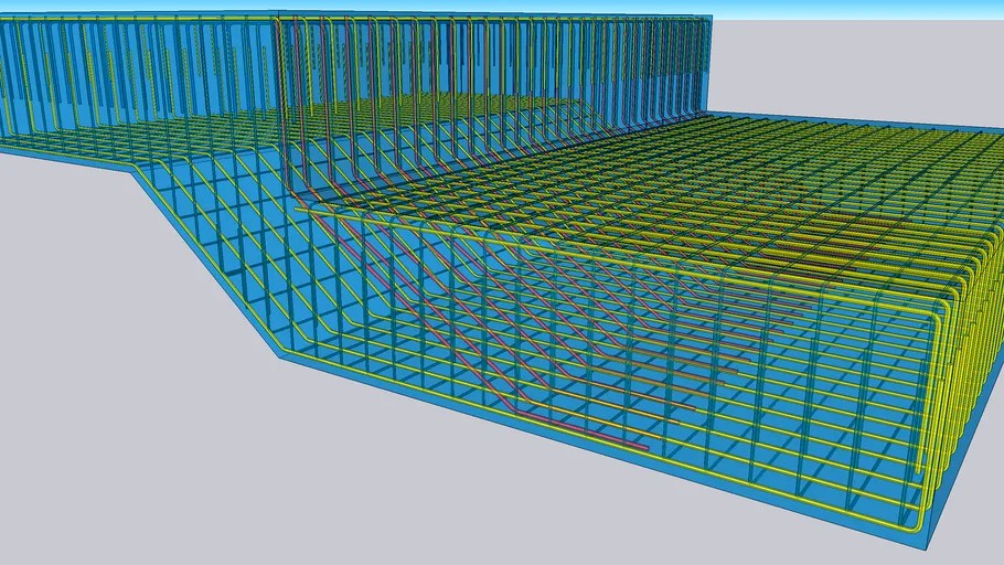 Reinforced Edge Beam, Slab. 3d model