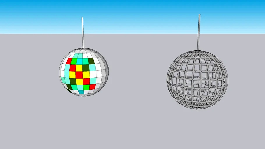 mosaic tile and sphere 3d model