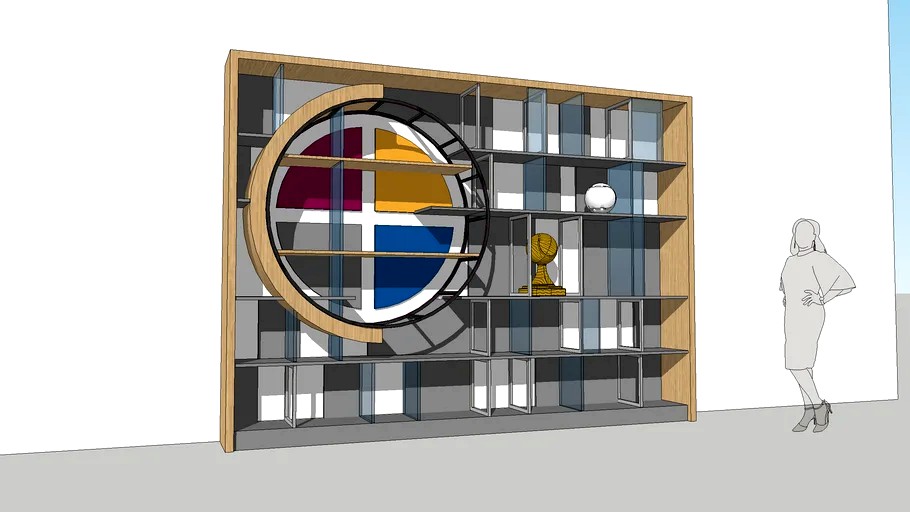 trophy cabinet 3d model