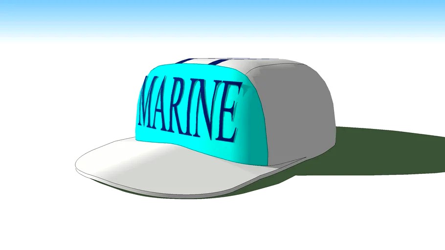 One piece marine cap 3d model