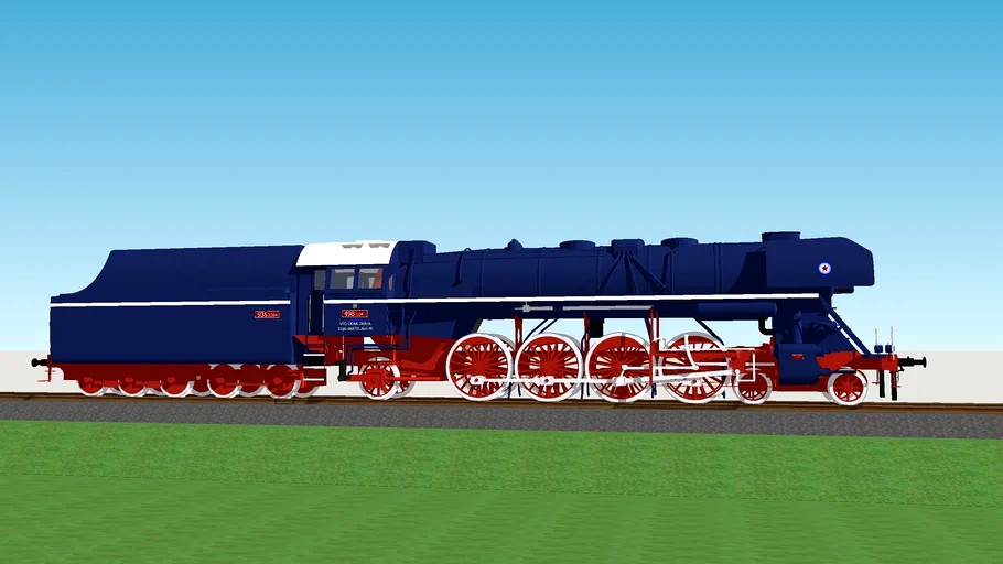 Steam locomotive ČSD class 498.1 'Albatros' 3d model