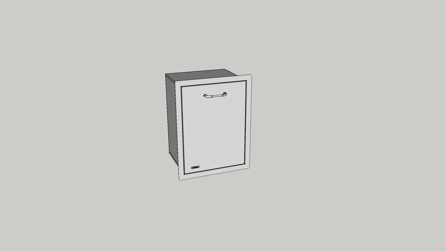 56925 Pull Out Trash Drawer W/10gal. Can by Bull Outdoor Products 3d model