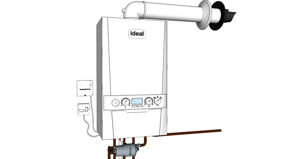 Ideal Logic Max C24 (ErP) Combi Boiler with Ideal System Filter 3d model