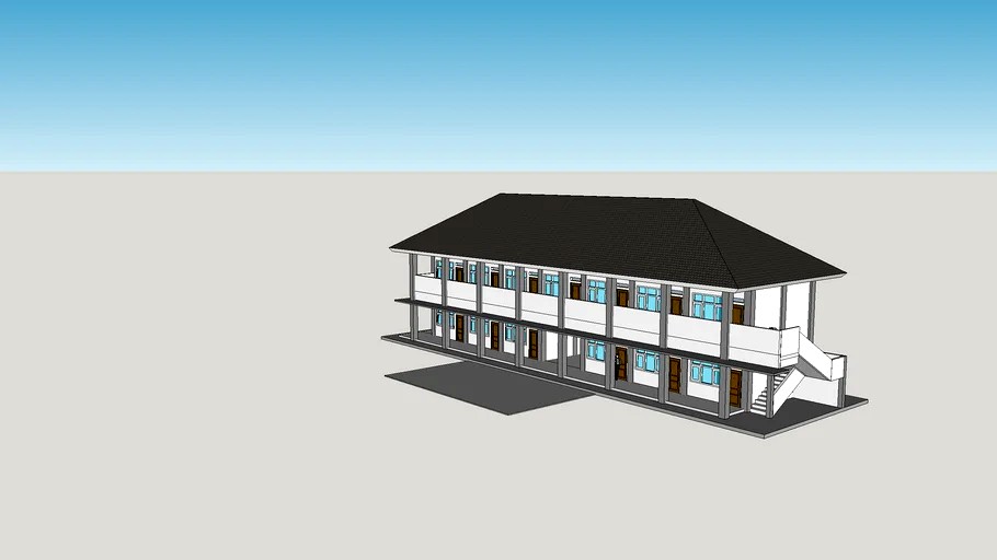 Masjid dan Asrama 3d model