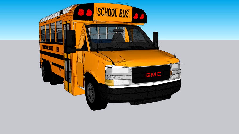 2001 Thomas Built Minotour (14 passenger school bus) (GMC) 3d model