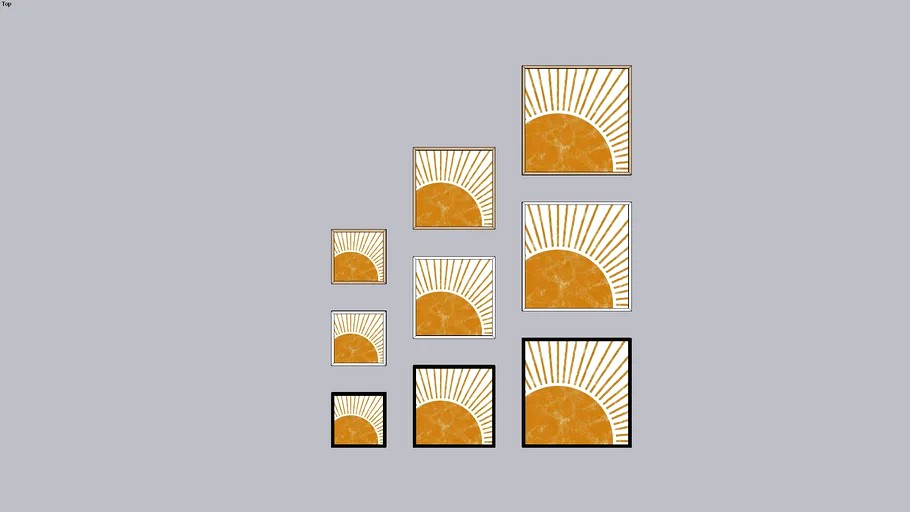 Quadro Sol Boho 3d model