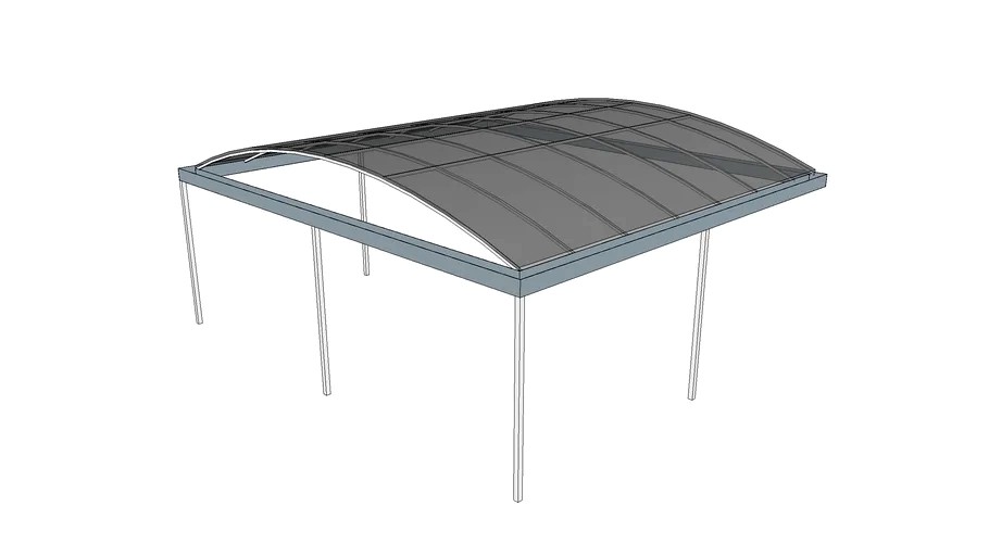 cubierta curva 3d model