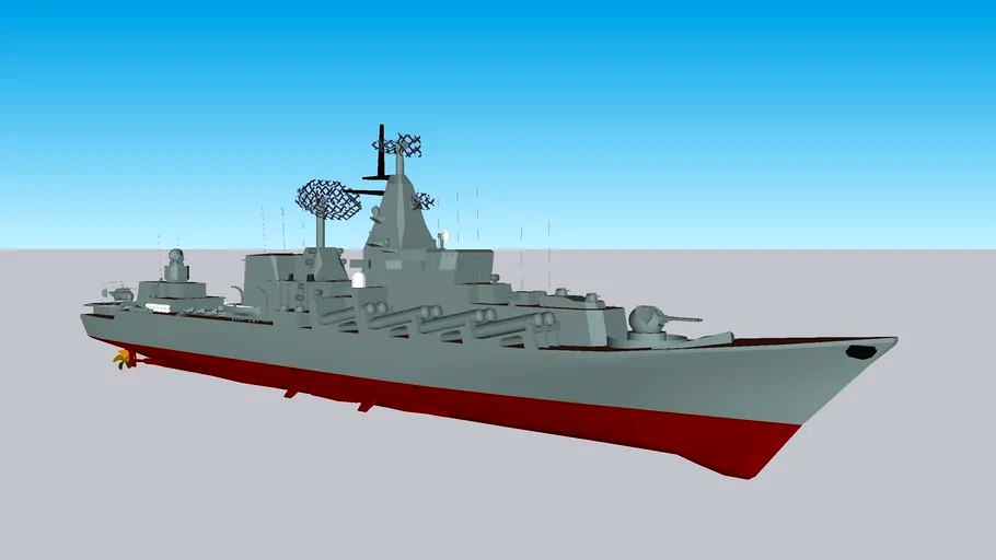 Russian cruiser Moskva 3d model