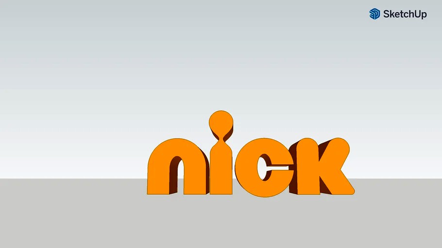 Nick logo 3d model