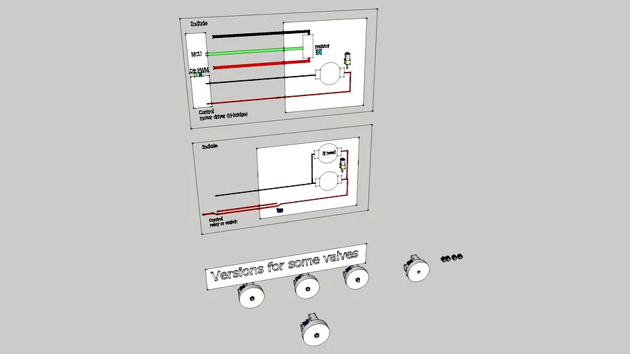 Servo-drive for valve with SN20 3d model