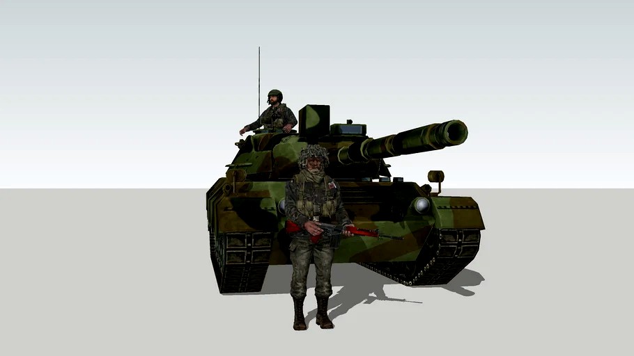 Canadian Leopard C1 Main Battle Tank Set 01 3d model